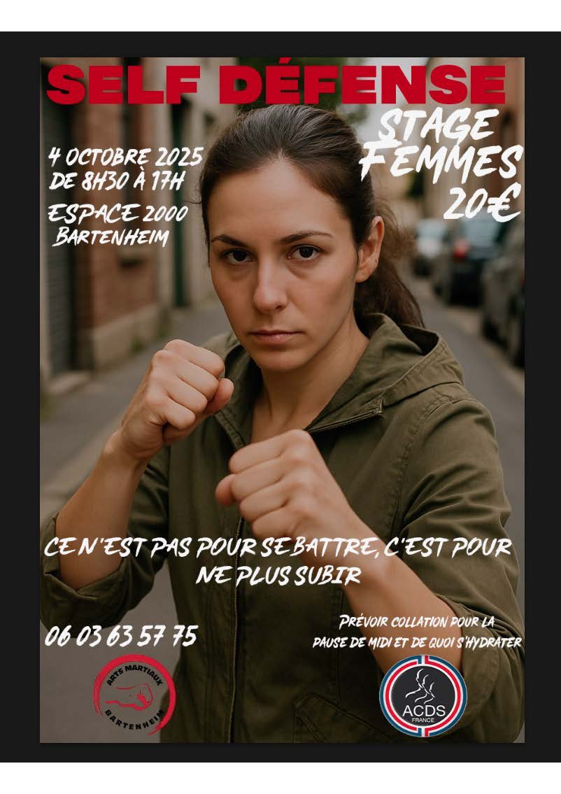 Stage SELF DEFENSE FEMMES à Bartenheim - Arts Martiaux de l'EstArts ...